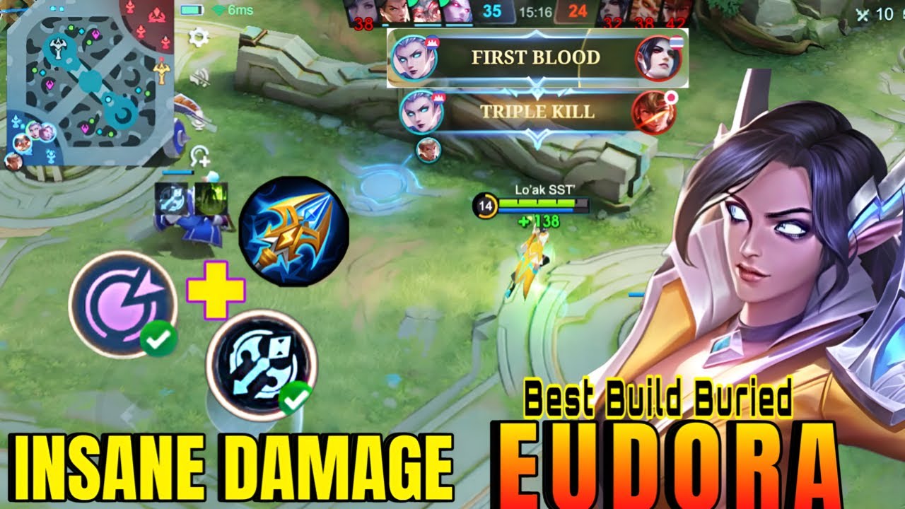 Eudora Build 2024 One Shot Cambo!! - Best Build Buried S31 | Mobile ...
