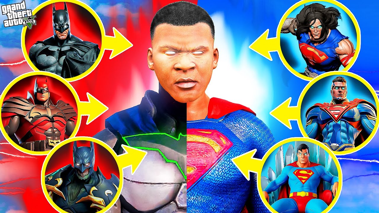 Superman Blue Gang VS Batman Red Gang play HIDE AND KILL with Superman ...