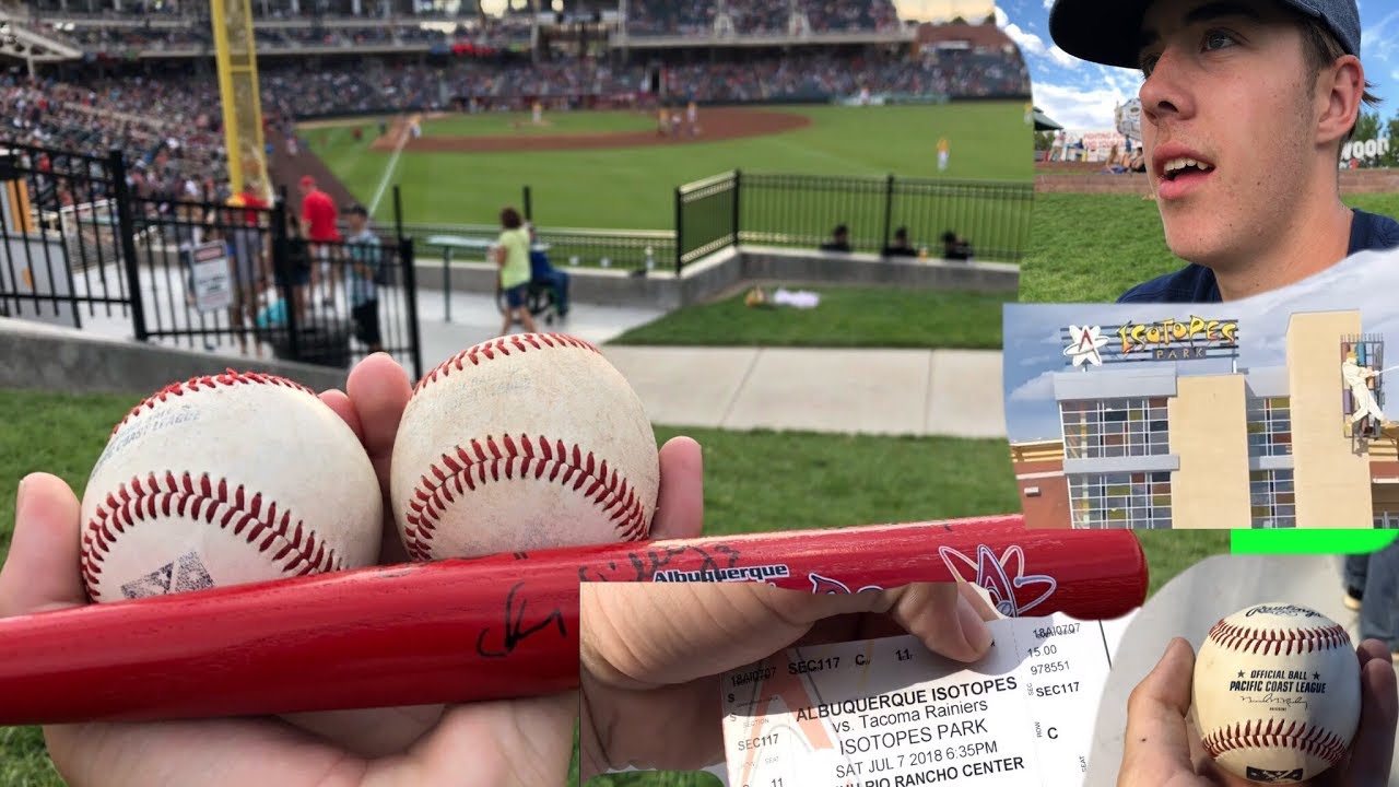 Getting Baseballs/ Autographs at Isotopes Park! | Angels Vlogs Ep 39 ...