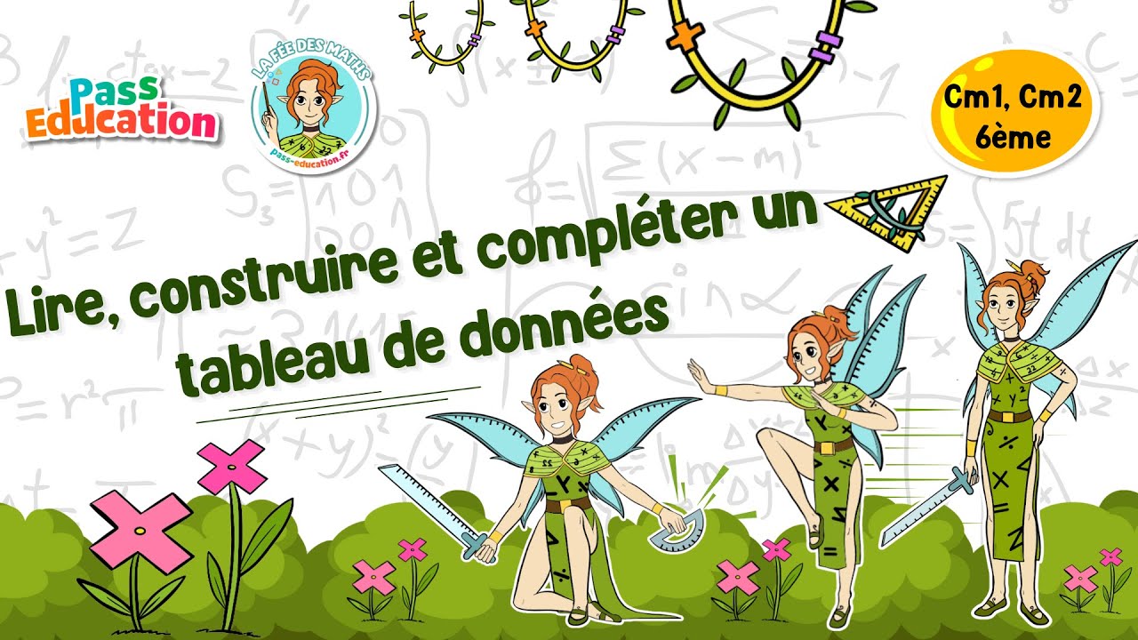 Lire, construire et compléter un tableau de données - Cm1 Cm2 6ème Fée ...