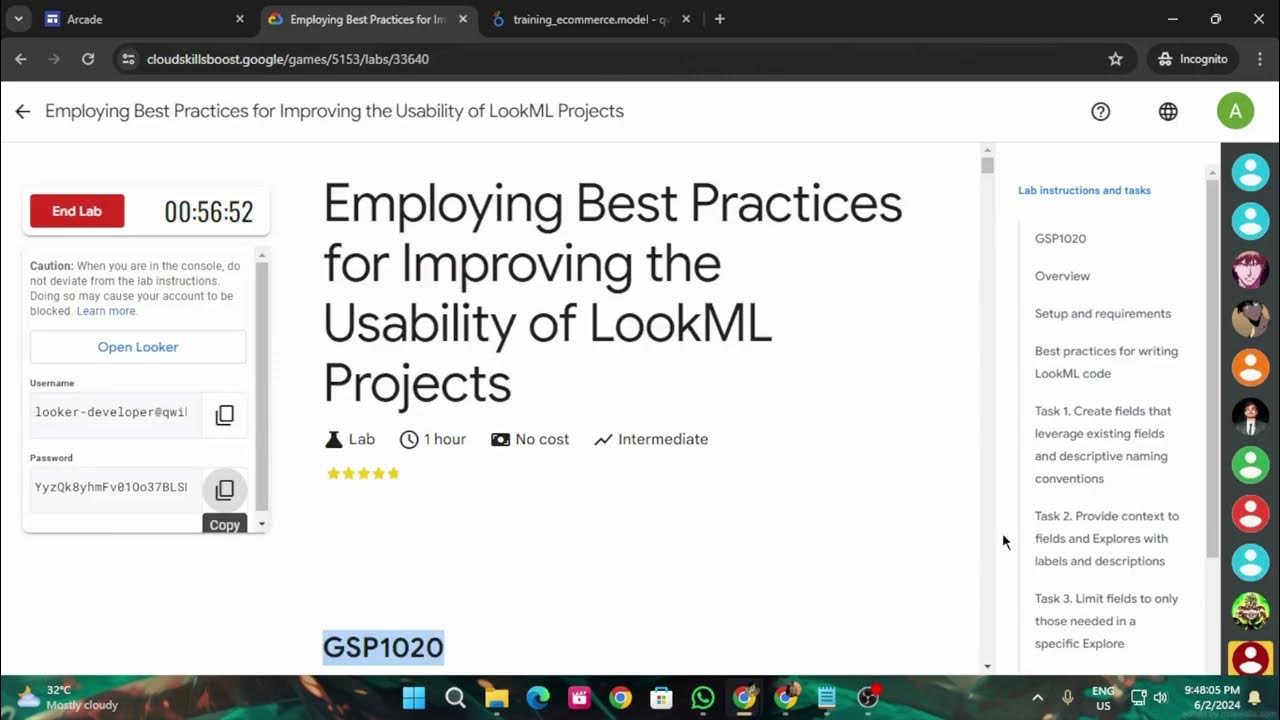 Employing Best Practices for Improving the Usability of LookML Projects | Arcade2024 #GSP1020# ...
