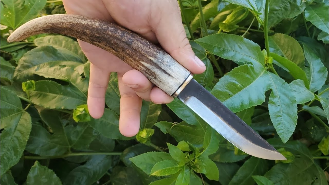 How To Make an Elk Antler Handle Knife (Lauri Knife) - YouTube