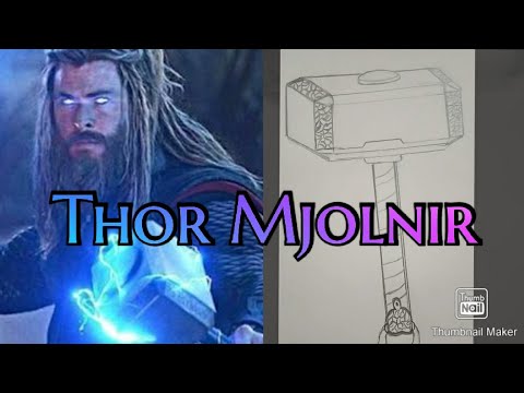 😎Thor Hammer (Mjolnir) 😎How to Draw Thor 's hammer ( Mjolnir ) .easy ...