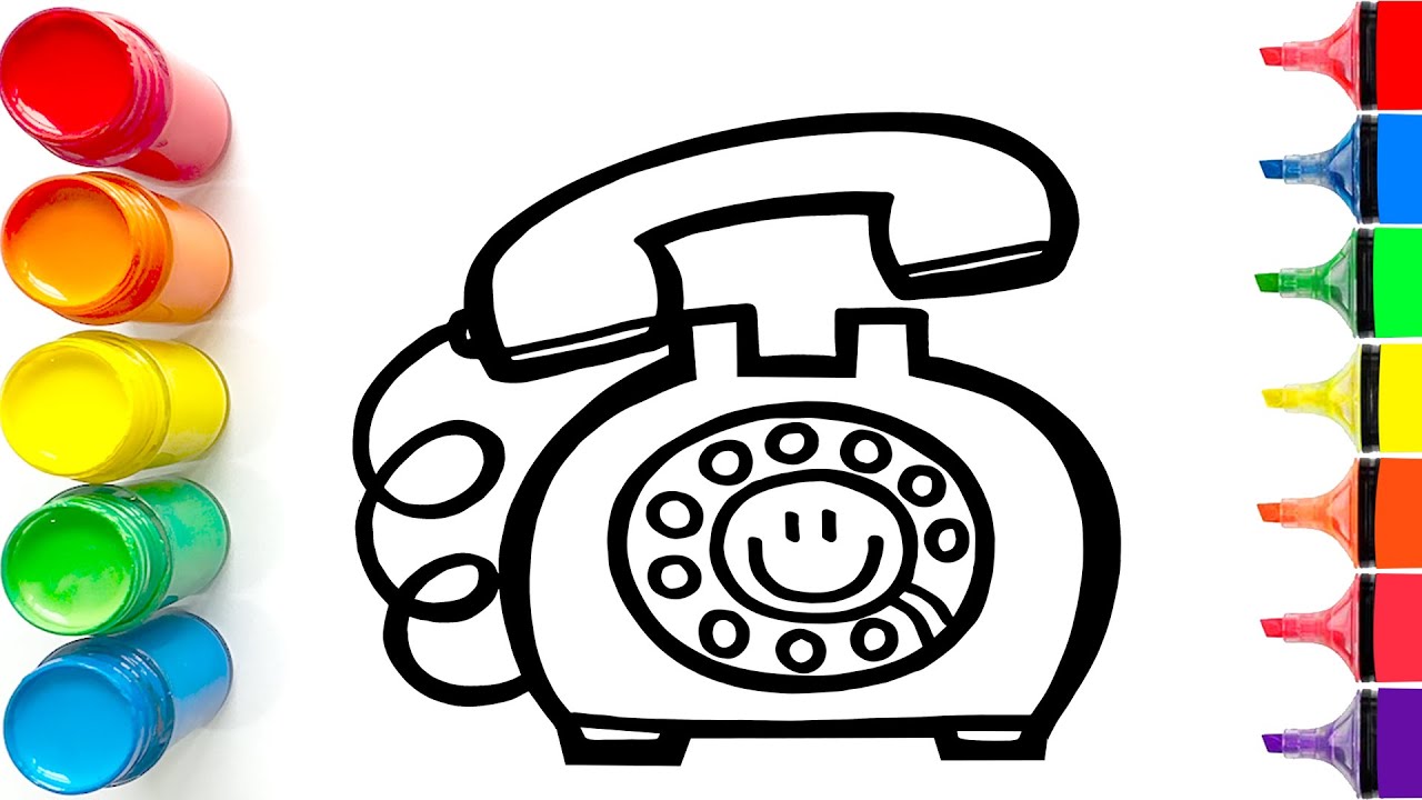 How to Draw a Vintage Landline Phone | Easy Step by Step Tutorial - YouTube