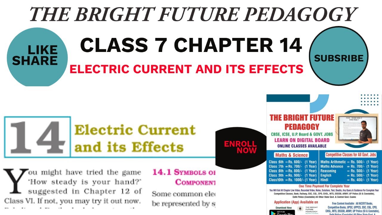 Class 7 Science Chapter 14 Electric Current and Its Effects | Electric ...