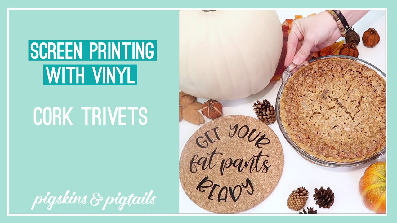How to Screen Print on Cork Trivets - YouTube