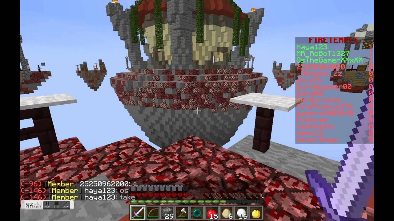 minecraft-guildcraft skywars (fire temple4) - YouTube