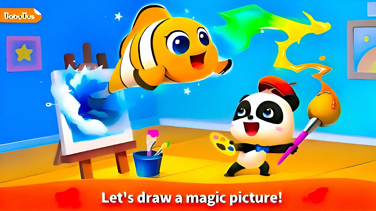 Baby Panda's Magic Drawing | Use Magic Brush Turn Real object | babybus ...