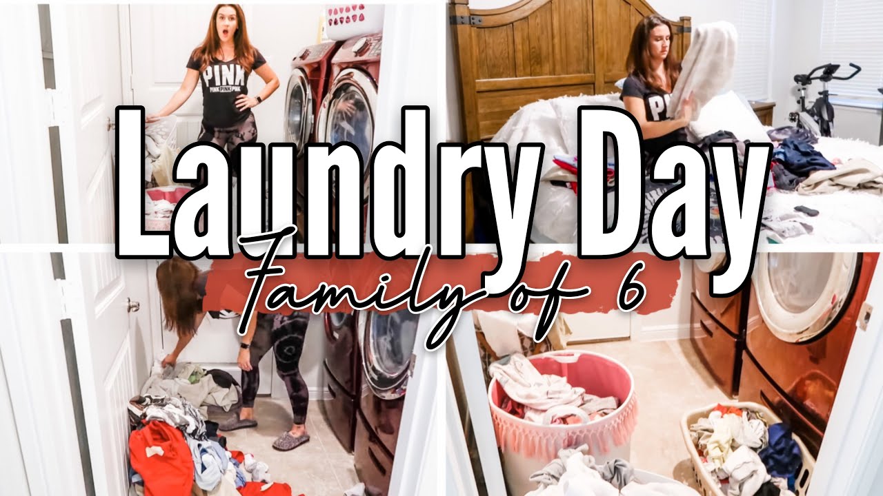 HUGE LAUNDRY DAY | EXTREME LAUNDRY MOTIVATION 2021 | FAMILY OF 6 ...