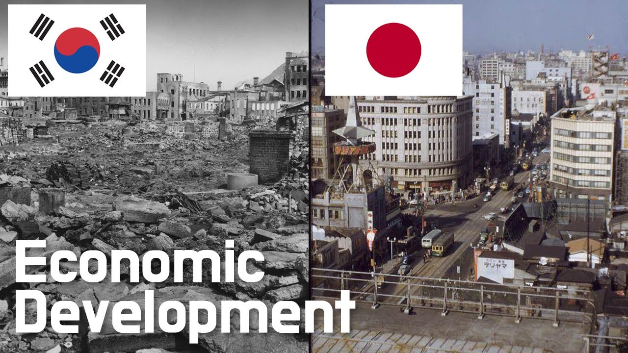 한국 일본 발전과정 과거~현재(1950~2020) | South Korea vs Japan Economic Development ...