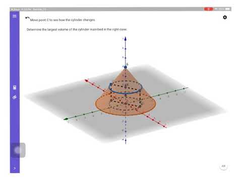 Optimization cylinder inscribed in a fixed cone. - YouTube