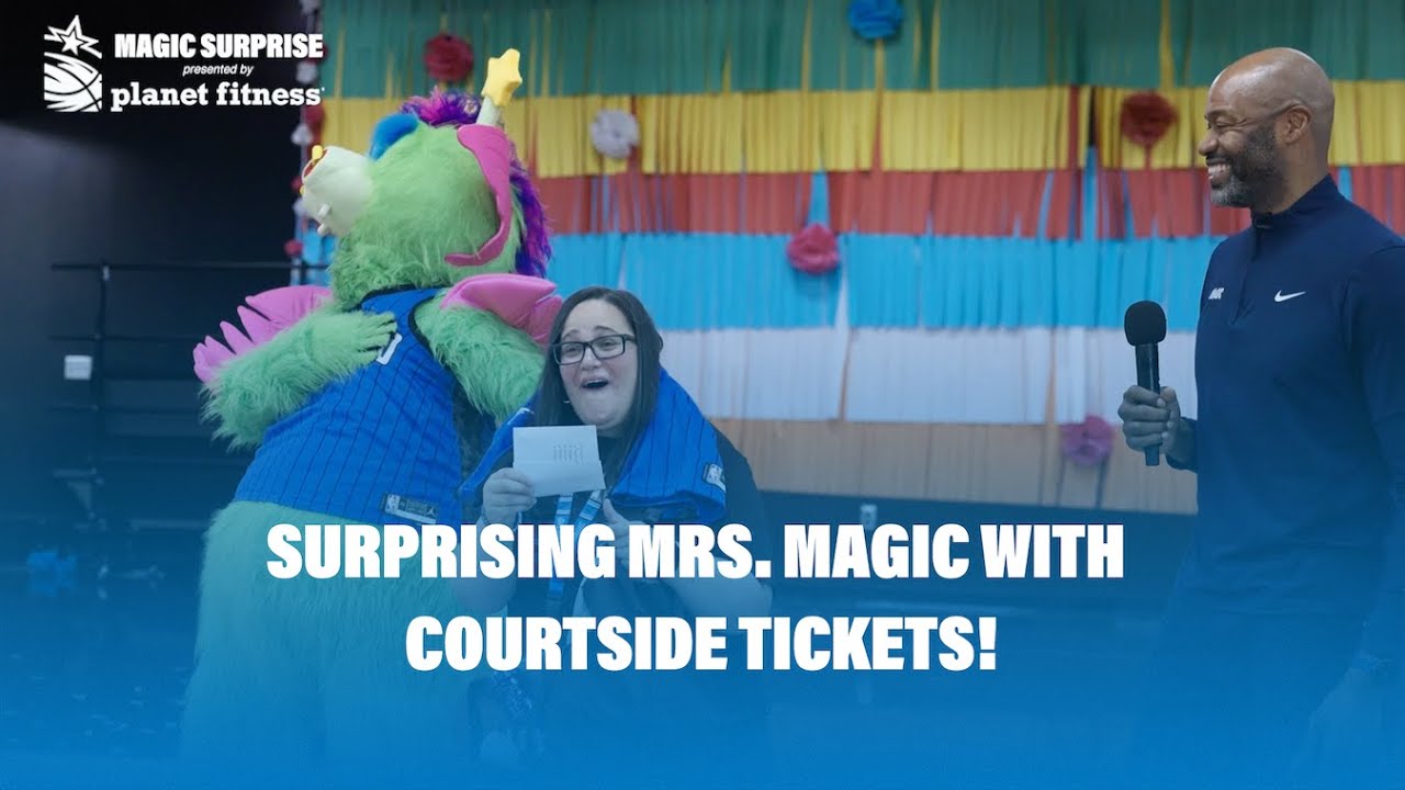 Surprising Magic fan Mrs. Lopez!! | Presented by Planet Fitness - YouTube