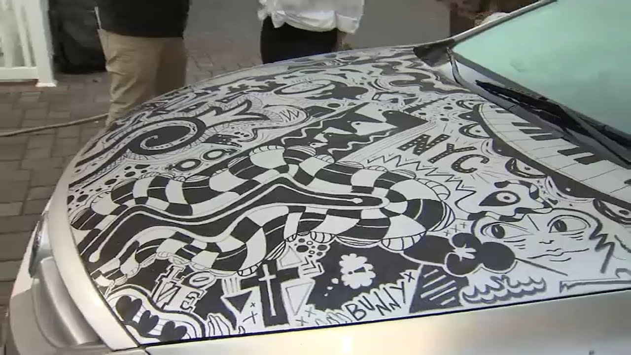 NYC Artist Turns Her Car Into a Moving Masterpiece | NBC New York - YouTube