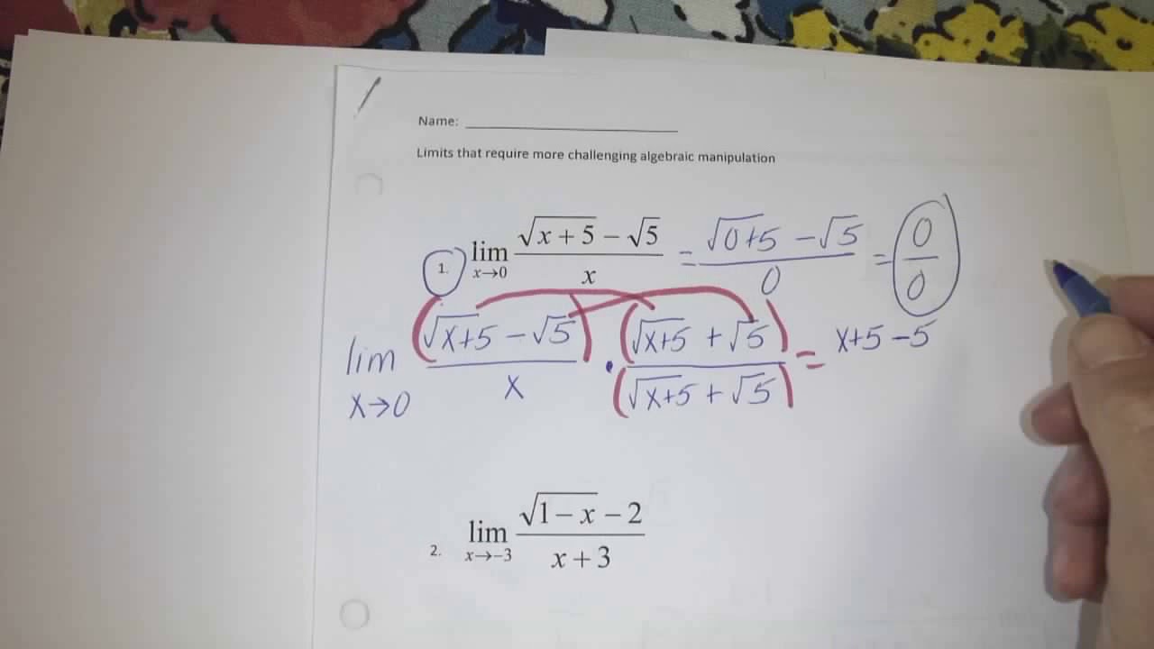 Limits Involving Multiplying By A Conjugate YouTube Limits Involving Multiplying By A Conjugate YouTube