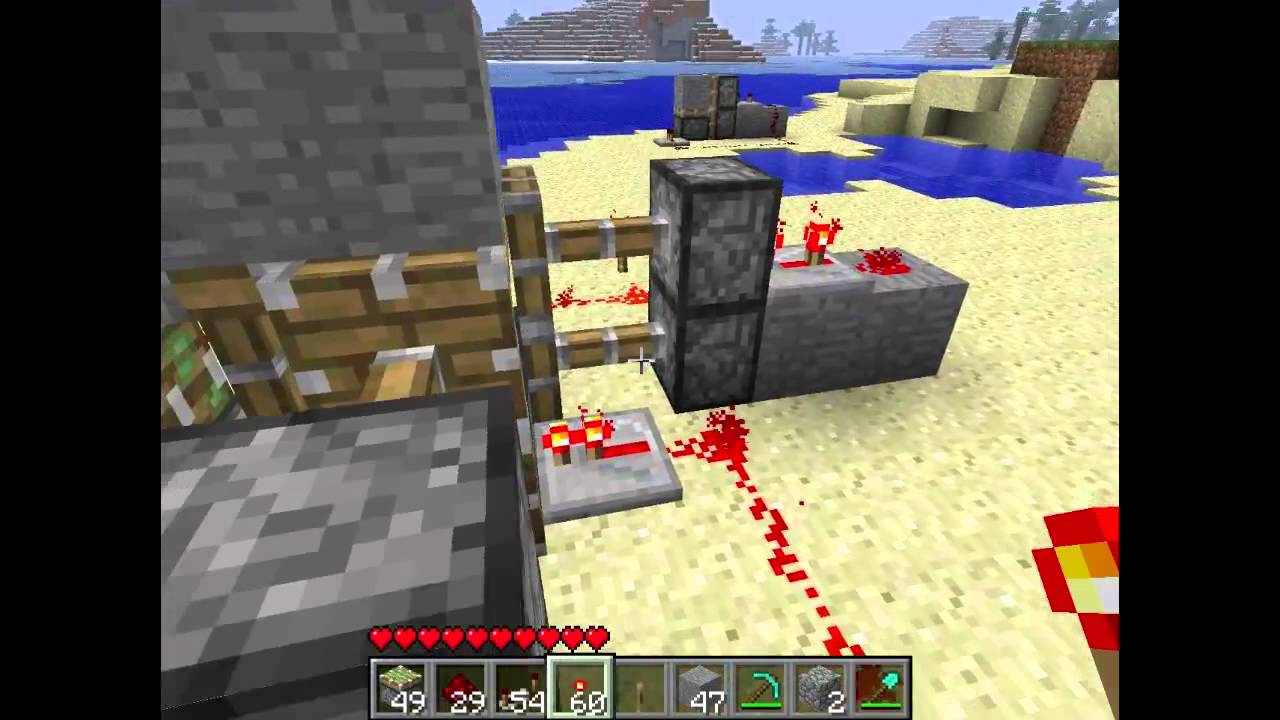 Minecraft: Best Piston Trap Ever - Tutorial - YouTube
