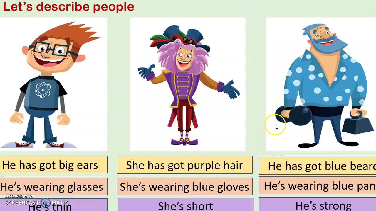 Describing pictures and following instructions - YouTube