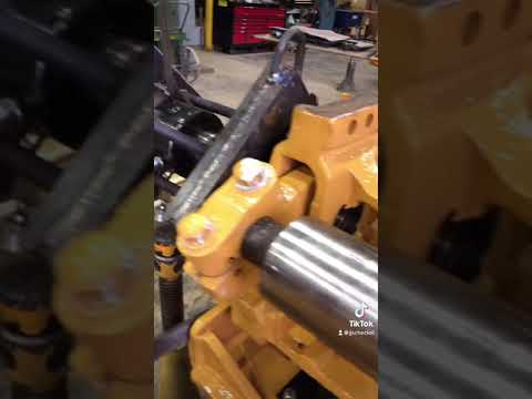 Cat D10T Track Frame work, pressing in Bogie Pins. - YouTube