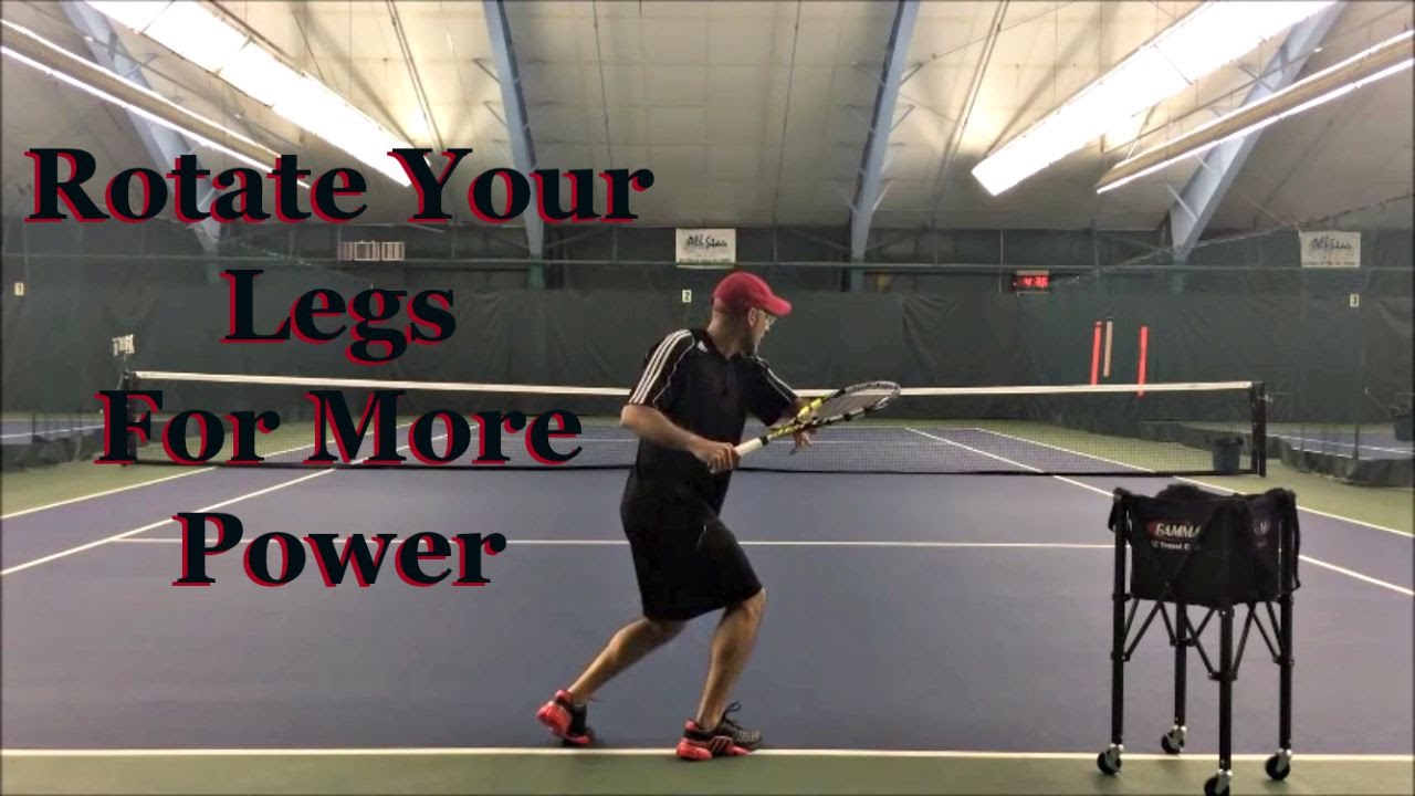 Effortless Power Using Legs to Pivot for Rotation in Tennis - YouTube