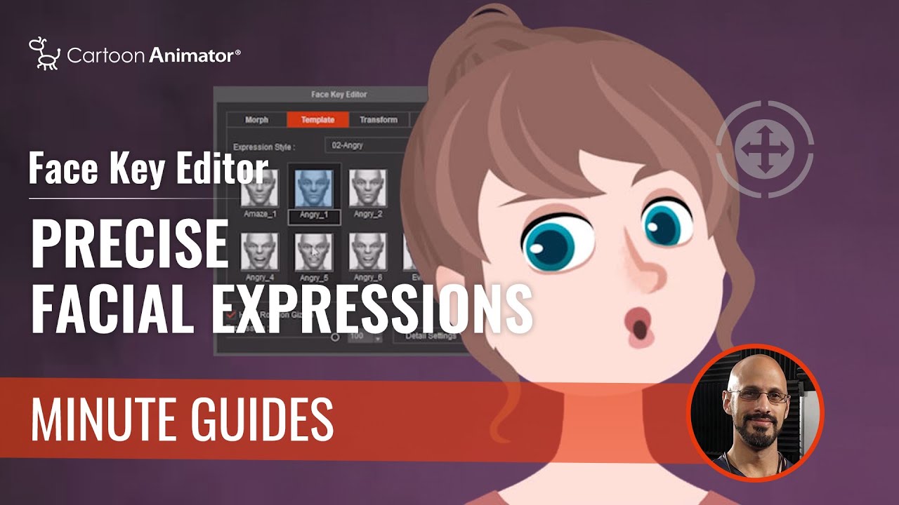 Face Key Editor - Precise facial expressions | Minute Guides | Cartoon Animator - YouTube