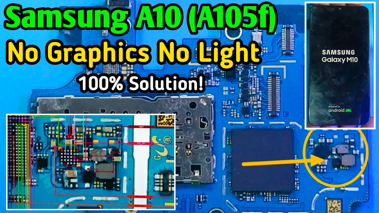 Samsung A10 Black Screen Problem Fix! Samsung A10 No Graphics No Light ...
