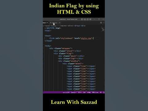 How to Make Indian Flag by using HTML & CSS #reels #shorts #short #html ...