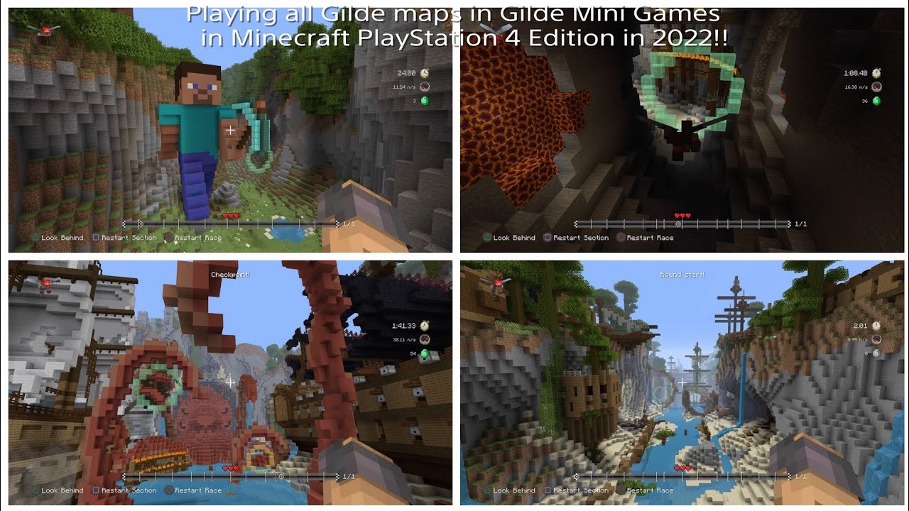 Playing all Glide Mini Game Maps in Minecraft PlayStation 4 Edition in ...