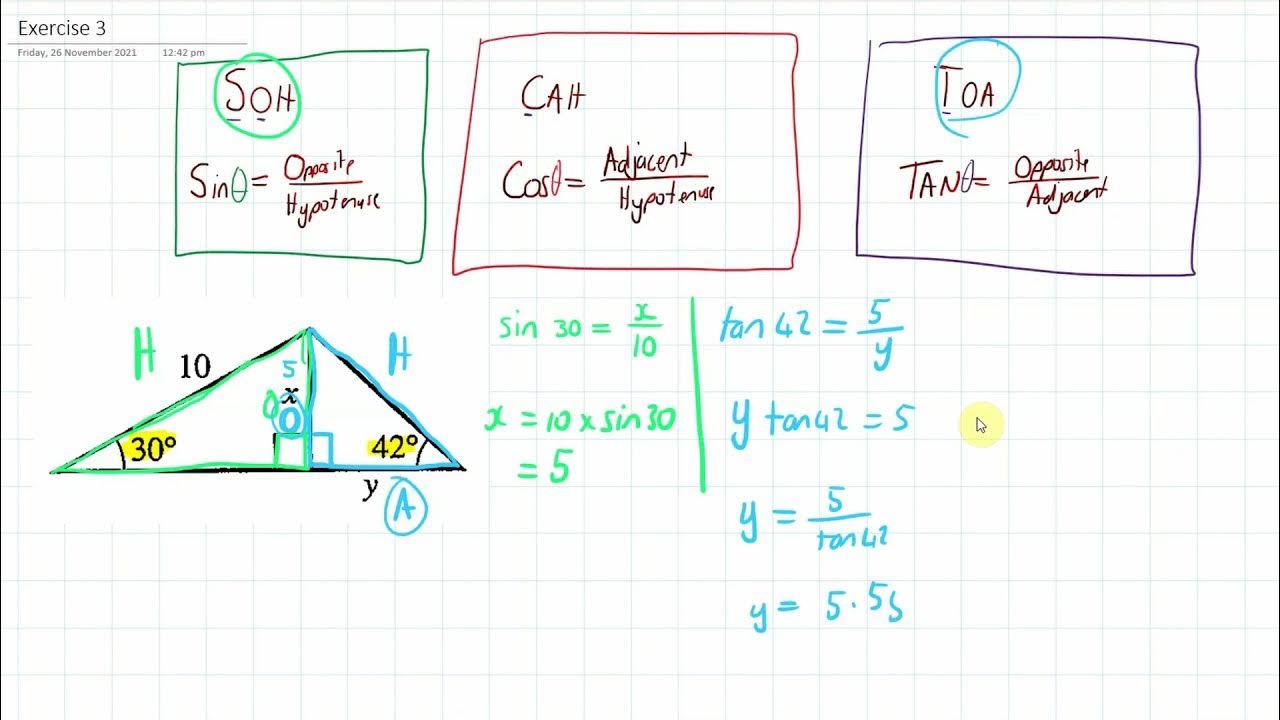 Secondary 1 - Extension - Trigonometry - Finding unknown sides using ...