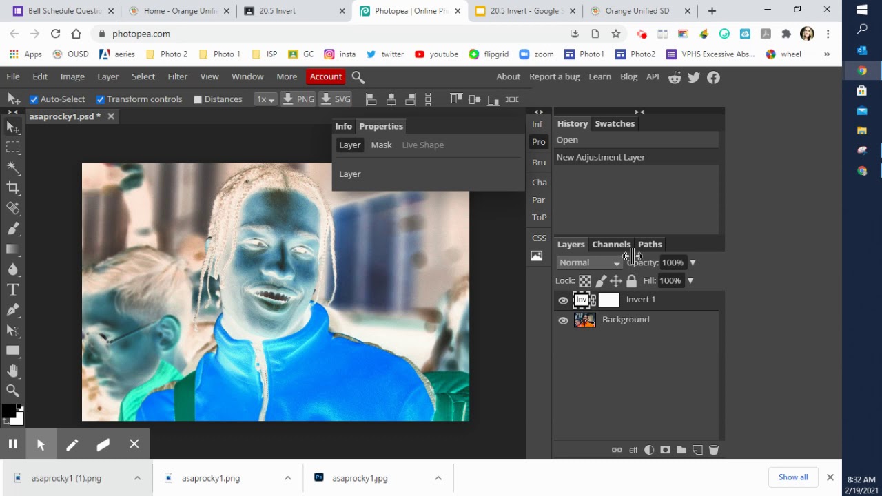 Invert using Photopea - YouTube