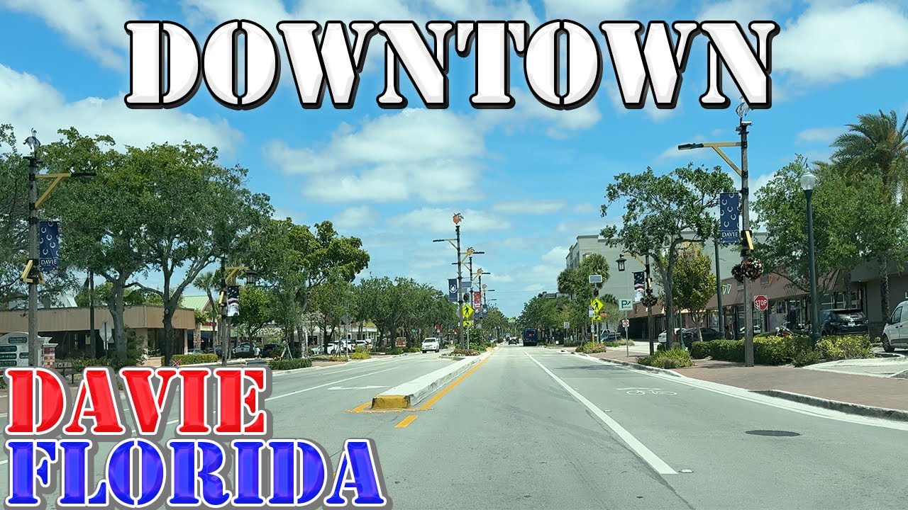 Davie - Florida - 4K Downtown Drive - YouTube