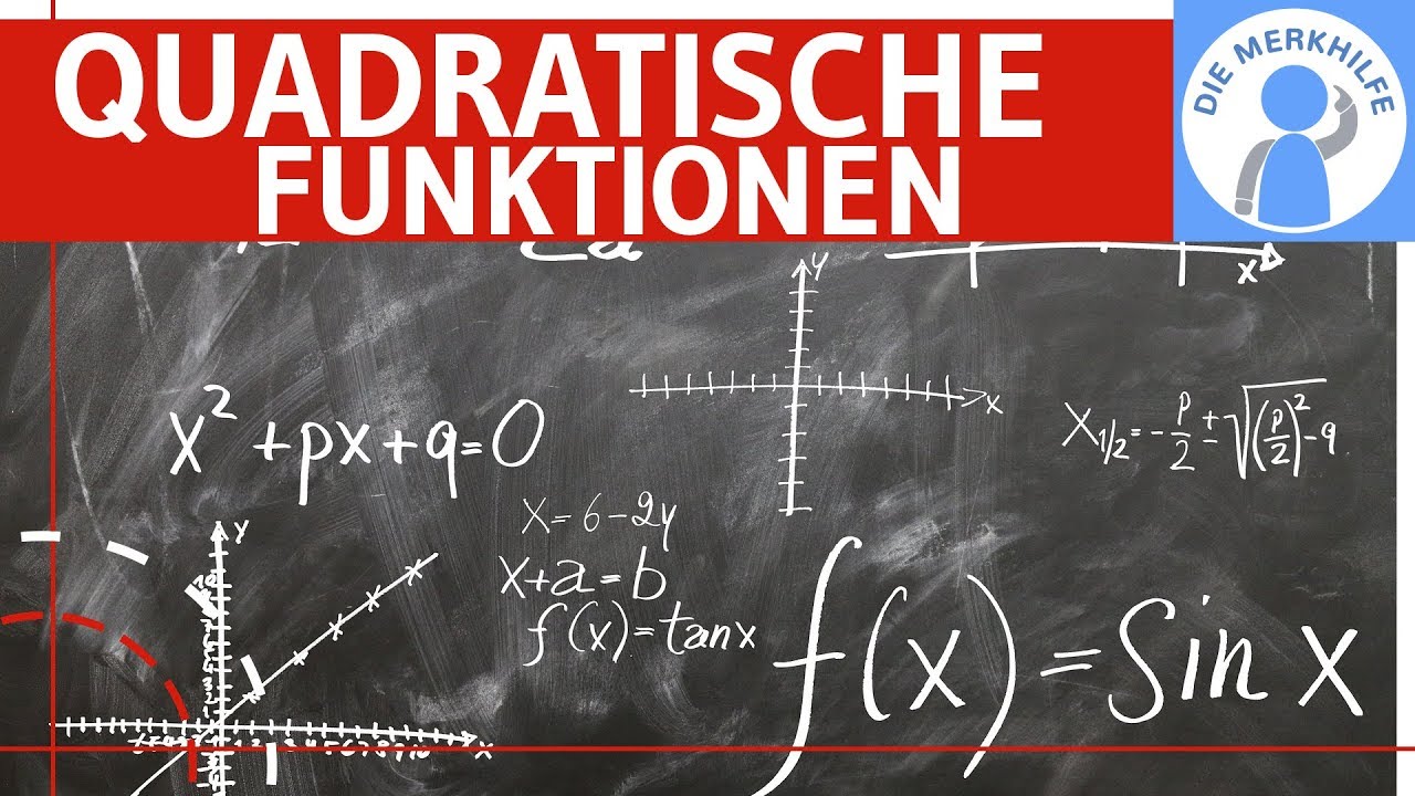 Lösen quadratischer Funktionen / Gleichungen - pq-Formel & Mitternachtsformel mit Beispielen ...