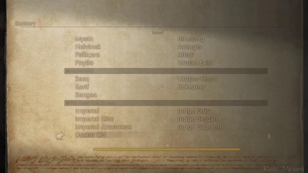 【FF12TZA】 FFXII THE ZODIAC AGE - Bestiary list - YouTube