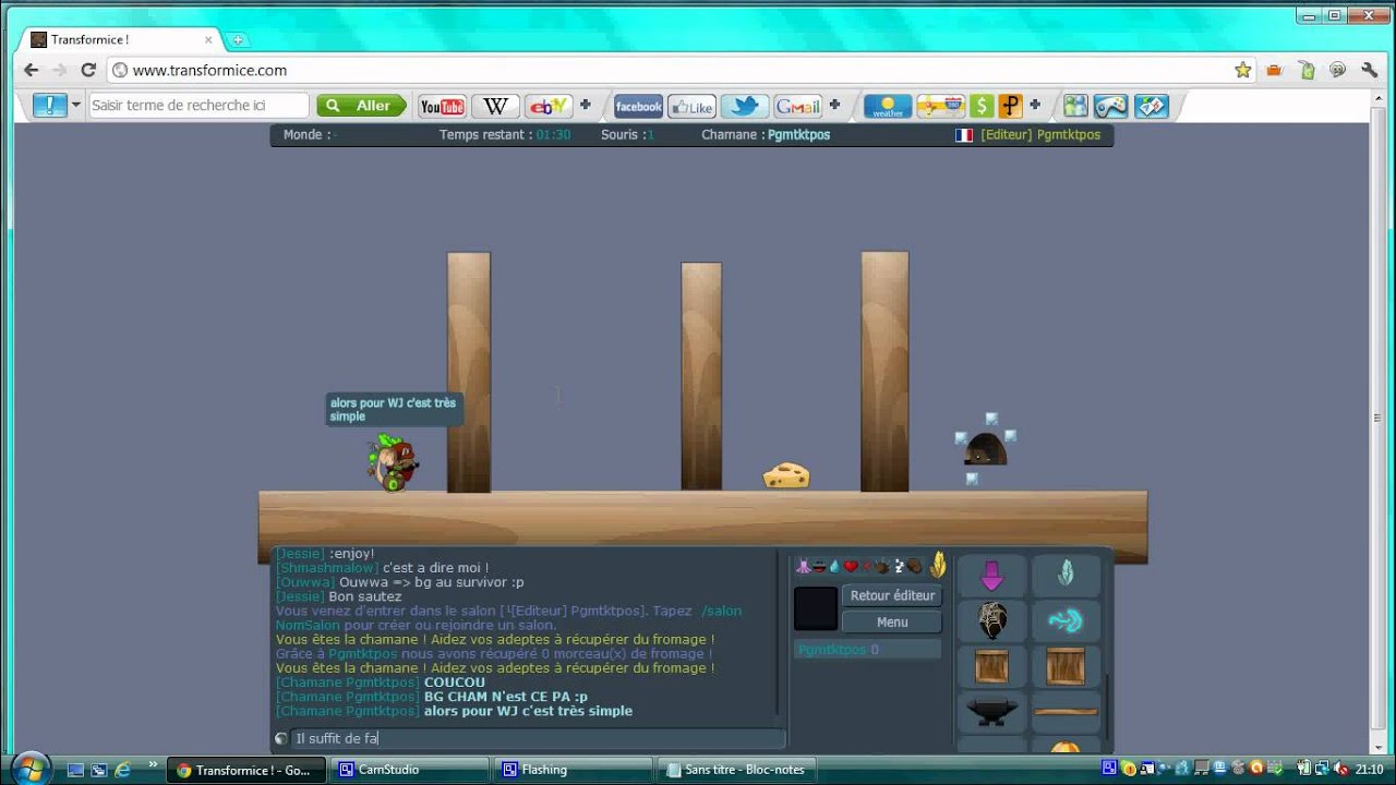 Comment WJ (Wall-jump) sur Transformice - YouTube