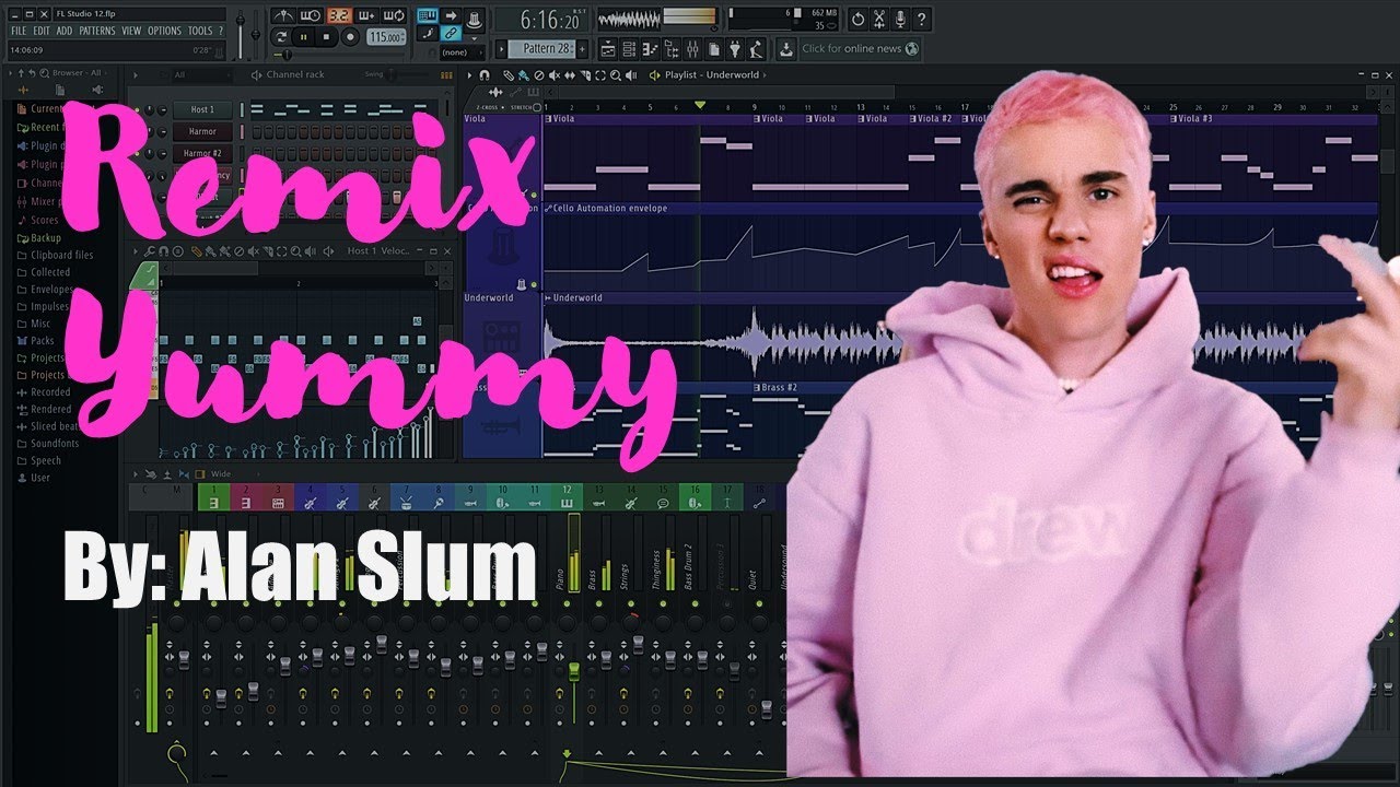 COMO FAZER UM REMIX DO JUSTIN BIEBER - YUMMY TRAP (by: Alan Slum) - YouTube