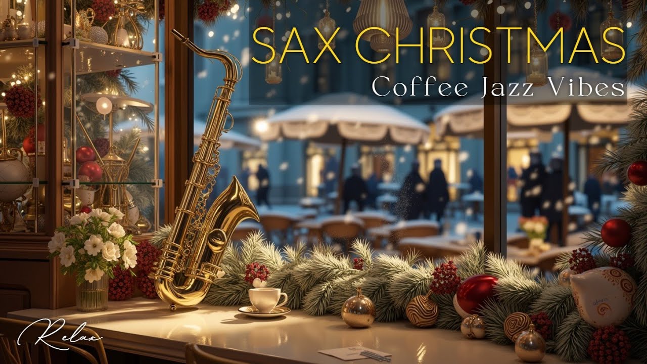 Smooth Christmas Jazz Saxophone & Guitar - Warm Holiday Instrumental ...