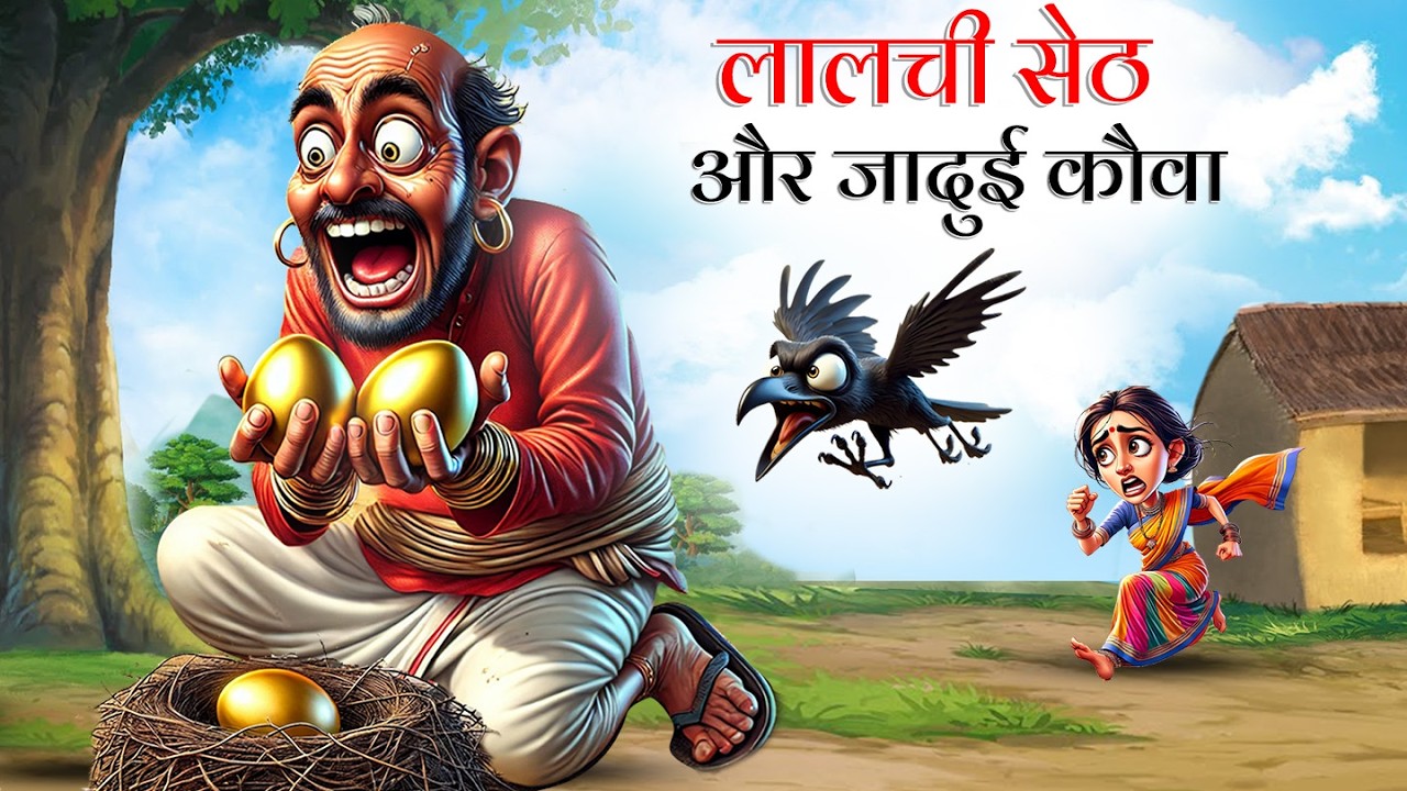 लालची सेठ और जादुई कौवा | Lalchi Seth Aur Jadui Kova | HINDI KAHANIYA ...