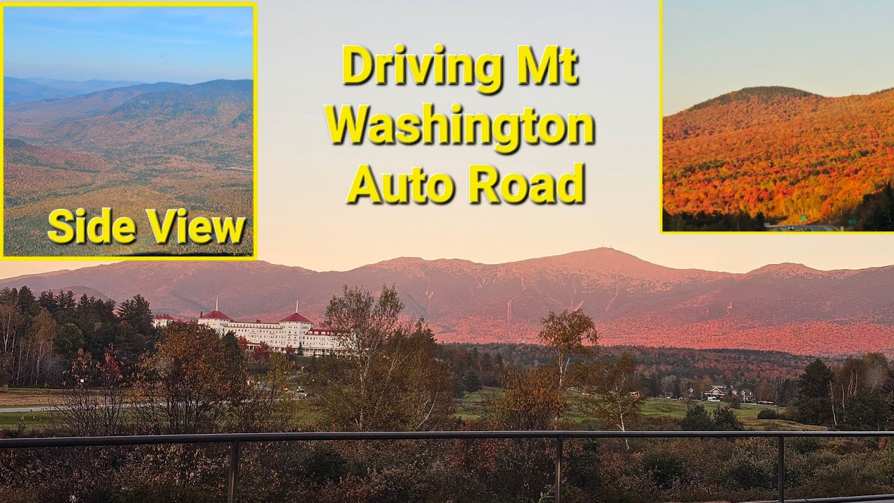 Orange Mountains Autumn Foliage During Drive Up Mt Washington Auto Road ...