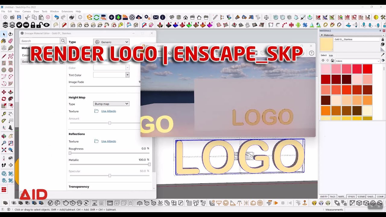 ENSCAPE FOR SKETCHUP | 06 RENDERING LOGO - YouTube