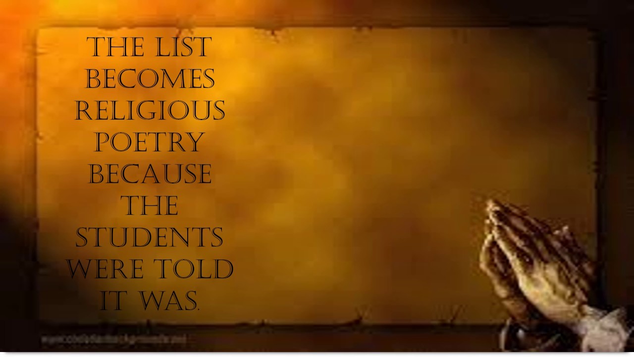 Abridgement---How to Recognize a Poem - YouTube