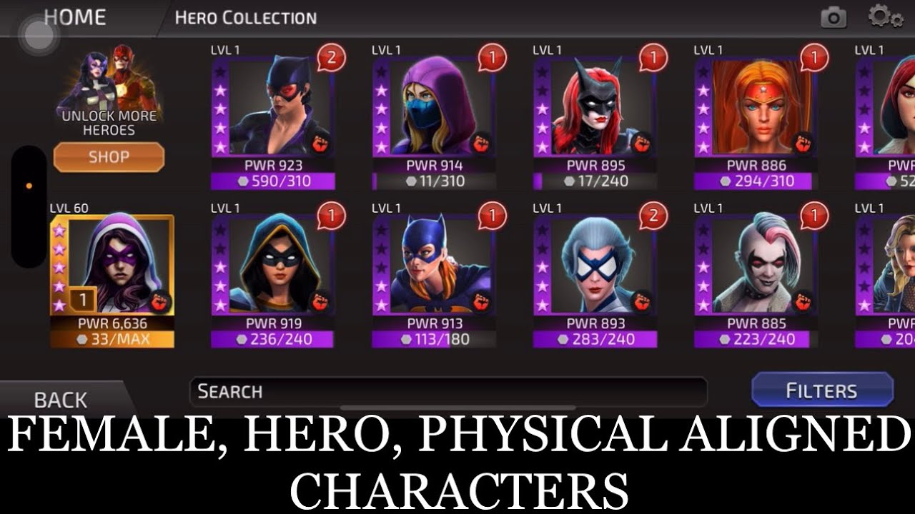 DC Legends Character Reviews: Female, Hero, Physical Affinity Aligned ...