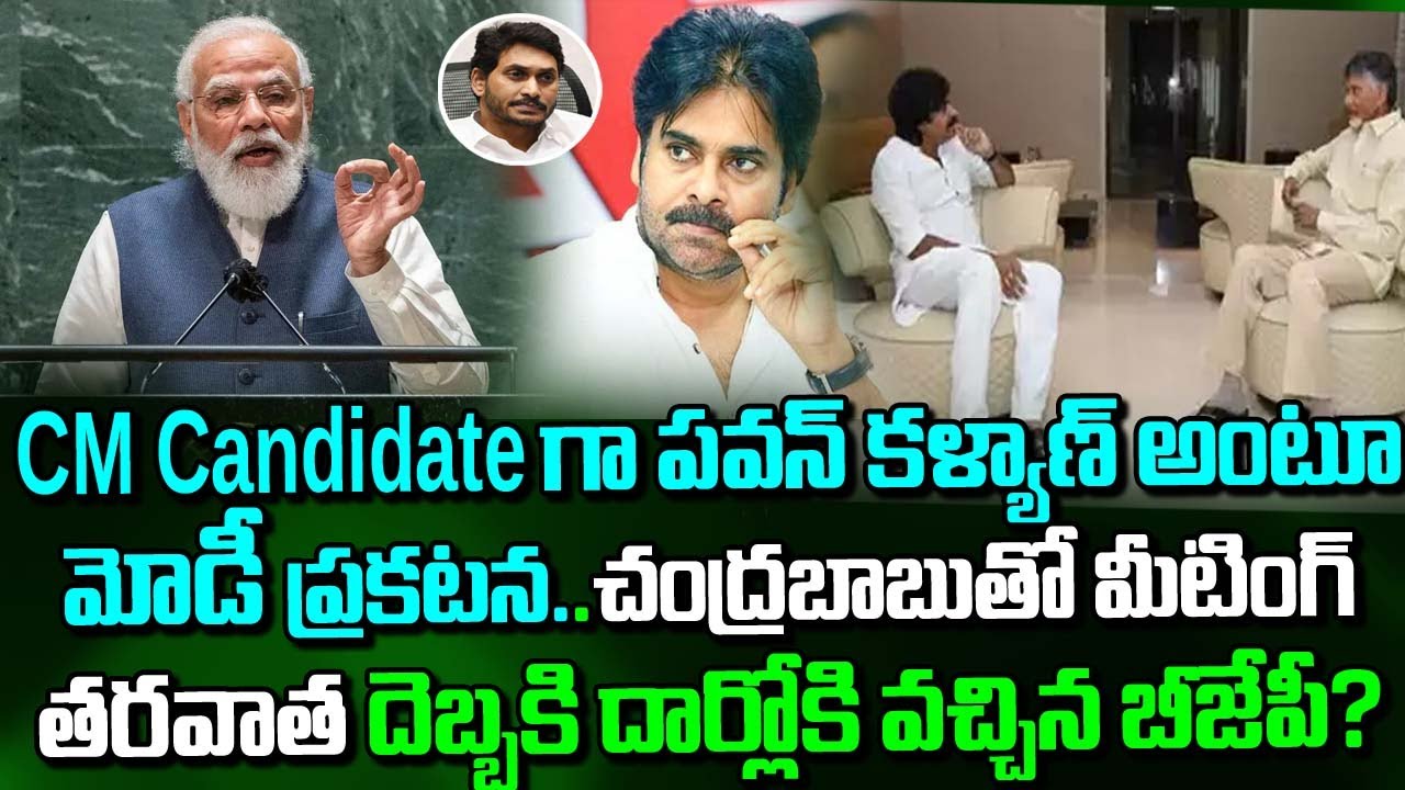 CM candidate గా పవన్ కల్యాణ్ అంటూ మోడీ ప్రకటన .. చంద్రబాబు తో మీటింగ్ ...