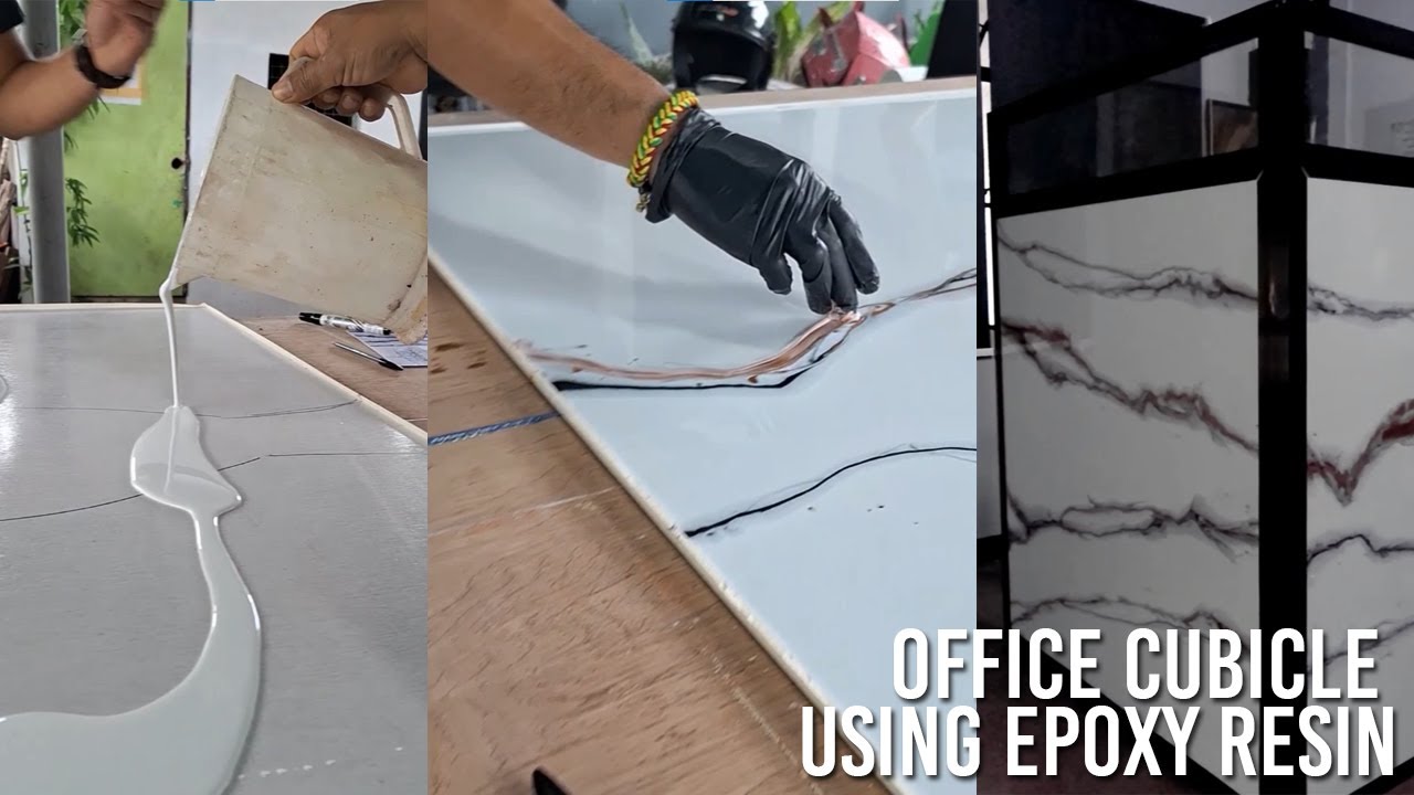 Making this Office Cubicle using Epoxy Resin | DIY Cubicle Idea - YouTube