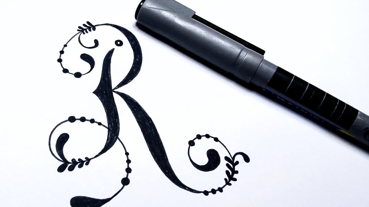 How to design Letter R in fancy beautiful style | Hand lettering - YouTube