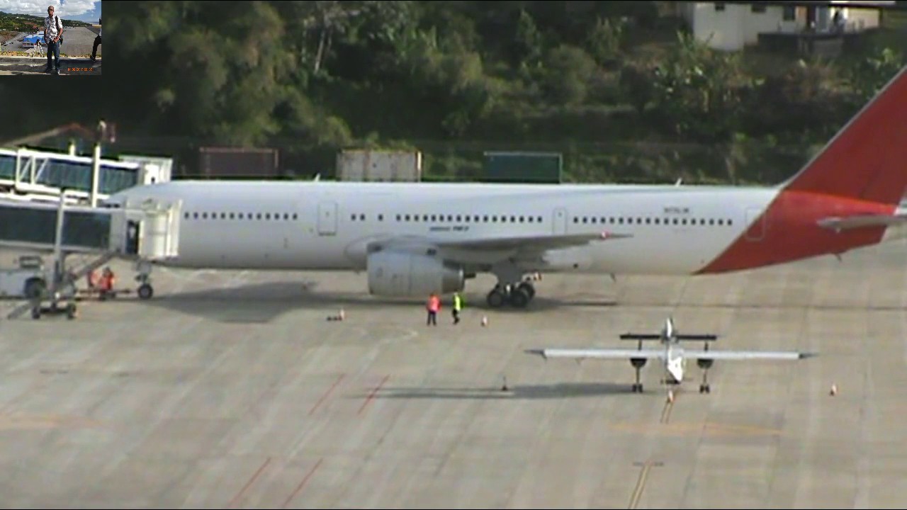 AT ARGYLE INTERNATIONAL AIRPORT (DYNAMIC AIRWAYS THE FIRST JET TO LAND ...