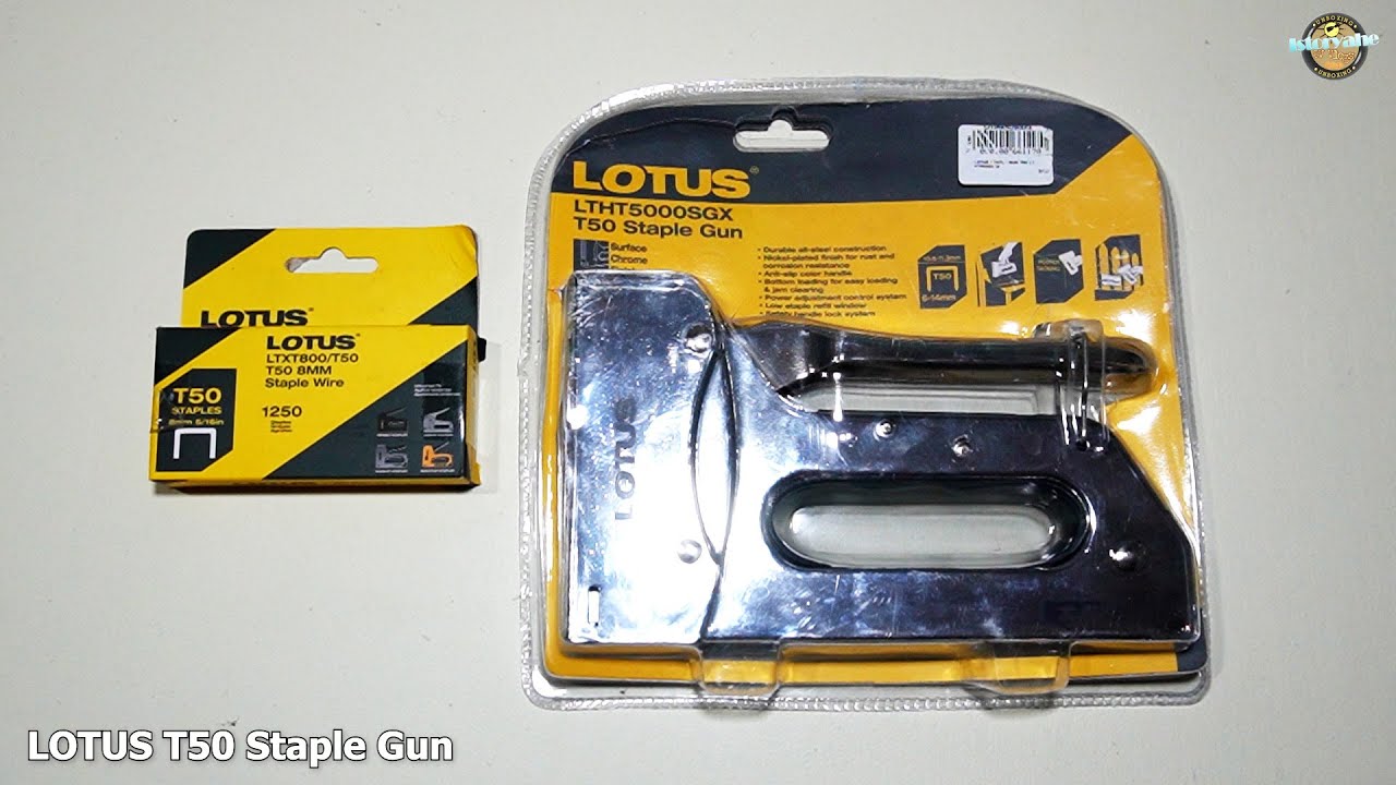 How to reload Lotus T50 Staple Gun | Staple Gun Tacker - YouTube