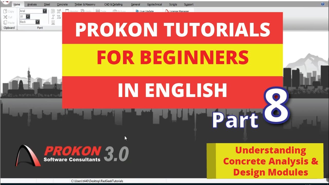 Prokon Tutorials For Beginners In English: Part 8 Concrete Design ...
