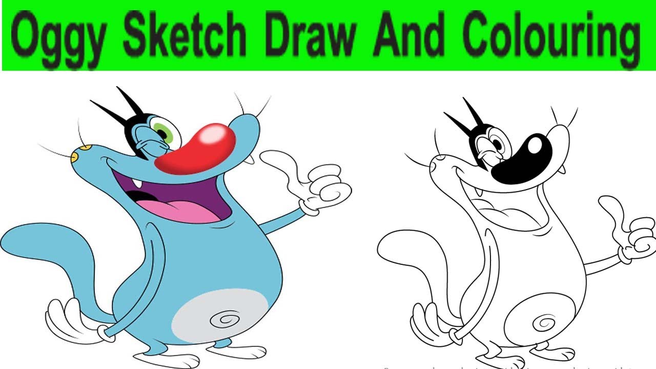 Oggi Drawing | Oggy Sketch Draw And Drawing | Oggy | Oggy Canton ...