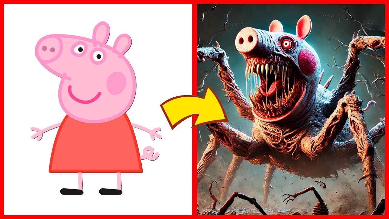 PEPPA PIG as SCARY MONSTERS - All Characters - YouTube