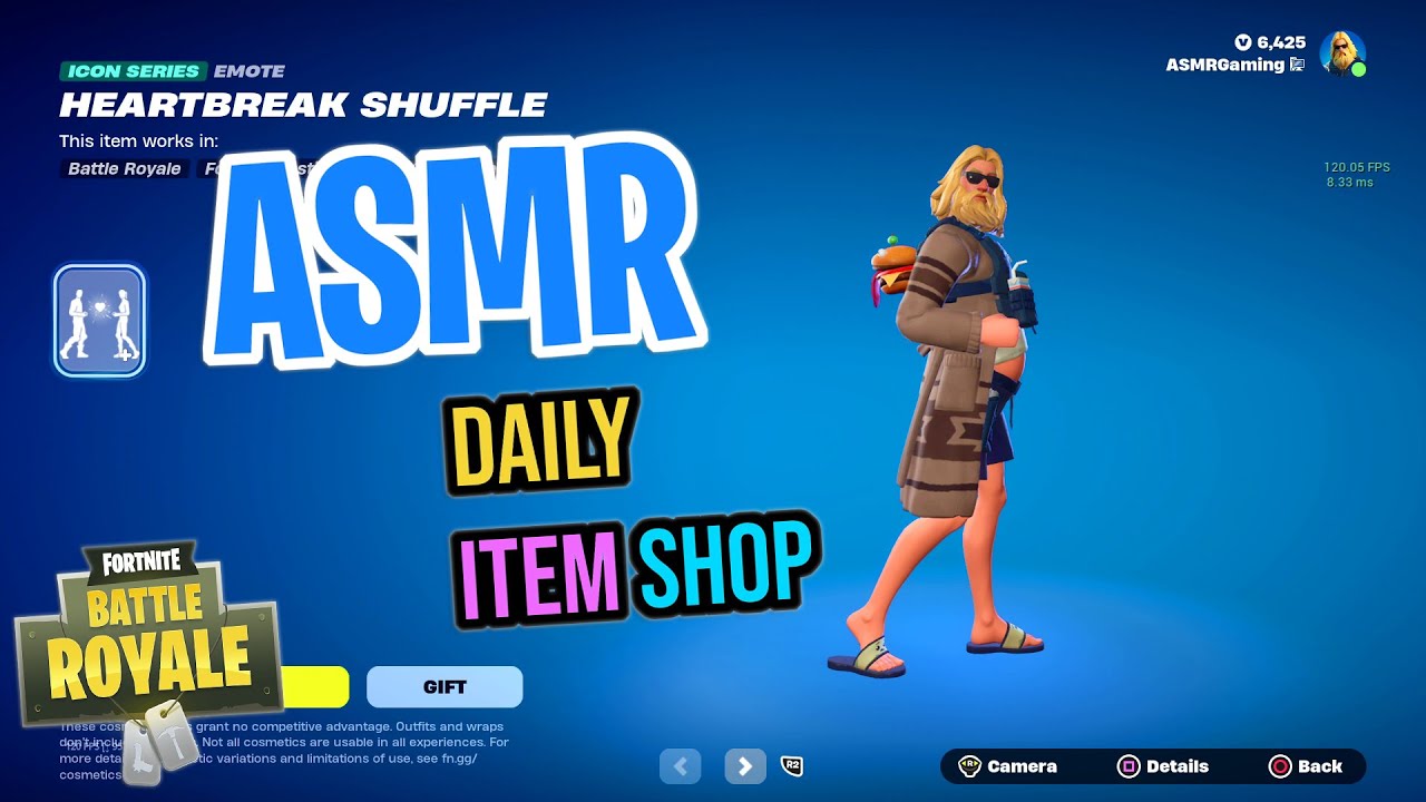 ASMR Fortnite NEW Heartbreak Shuffle Emote! Daily Item Shop 🎮🎧 Relaxing ...