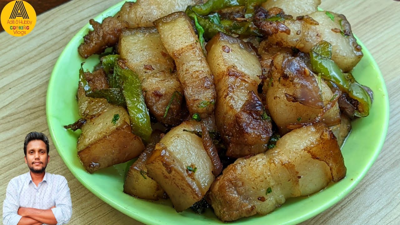 Cooking A Tasty Pork Fry Recipe | Chilli Pork Dry Fry Recipe | Pork Fry ...