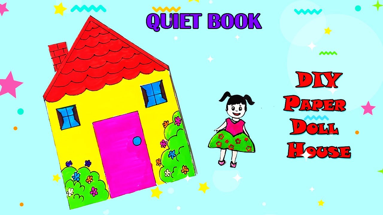 DIY Easy Mini Paper Doll house🏠 Quiet Book | DIY How to make Doll house ...